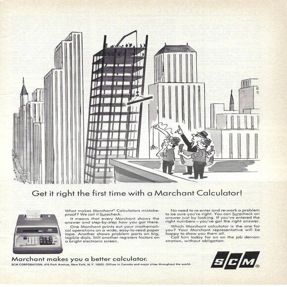 SCM | Art | 967 Scm Marchant Better Calculator First Time Vintage ...